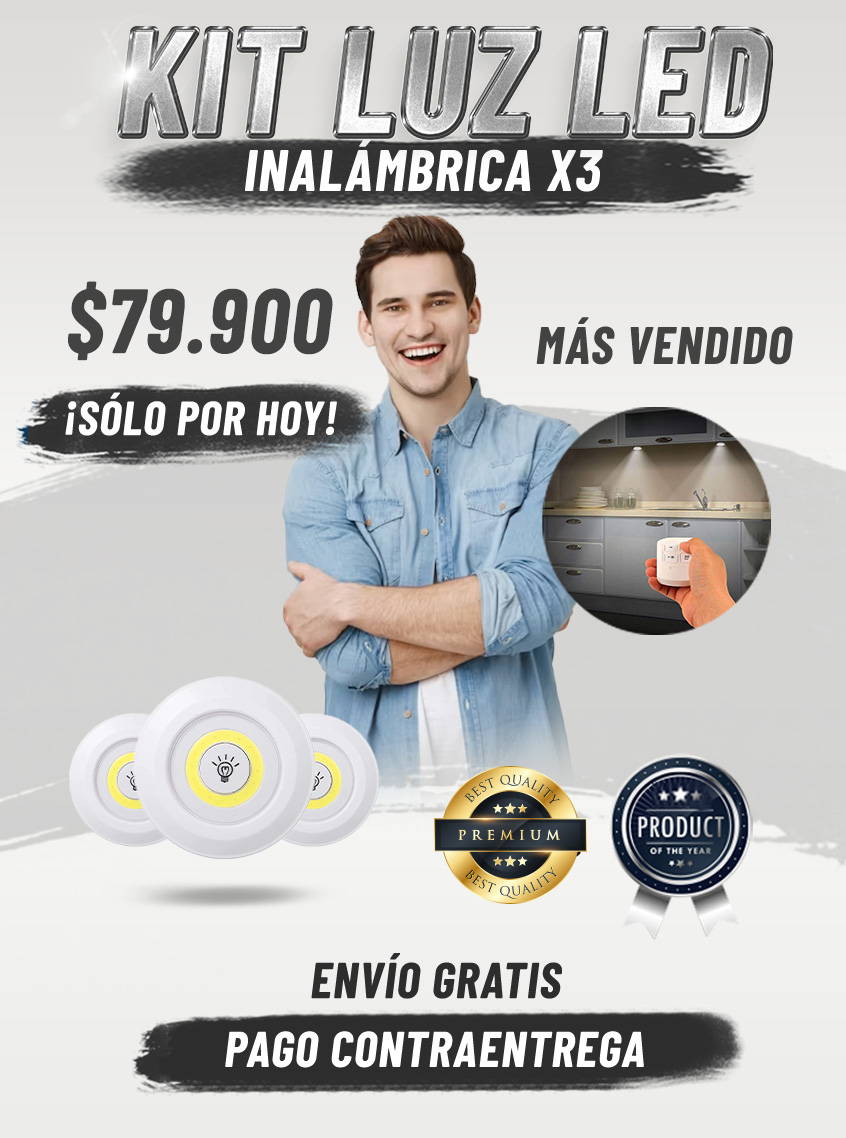 KIT LUZ LED INALAMBRICA POR 3 – MAGISHOP